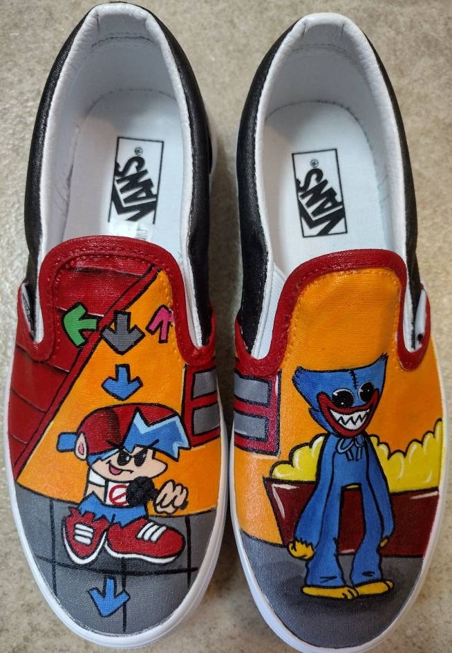 Friday Night Funkin Painted Shoes - Etsy
