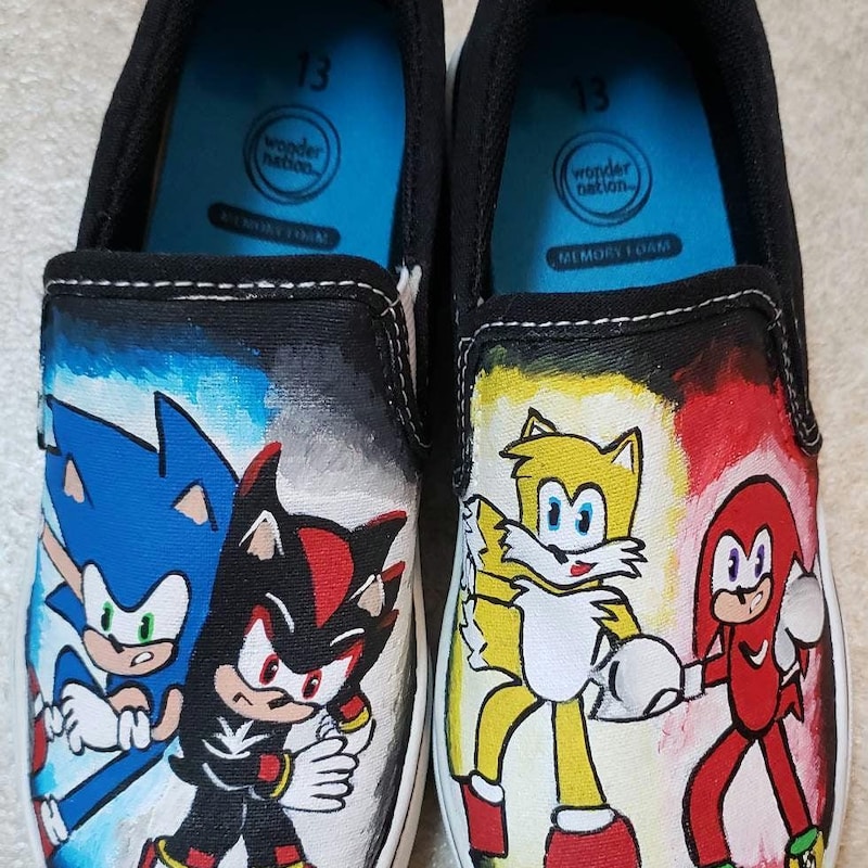 Sonic the Hedgehog Shoes - Etsy