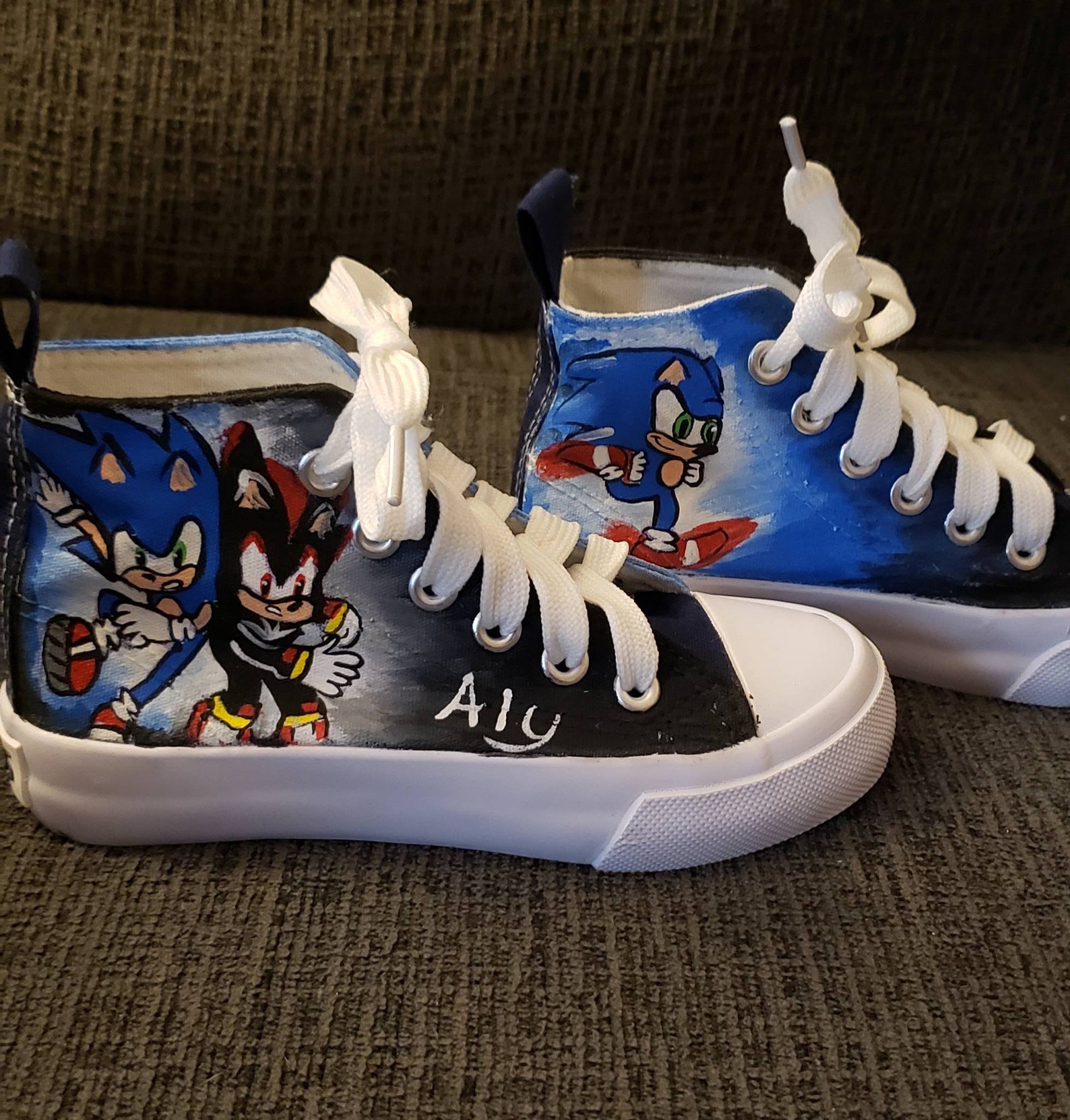 Sonic high top shoes | Etsy