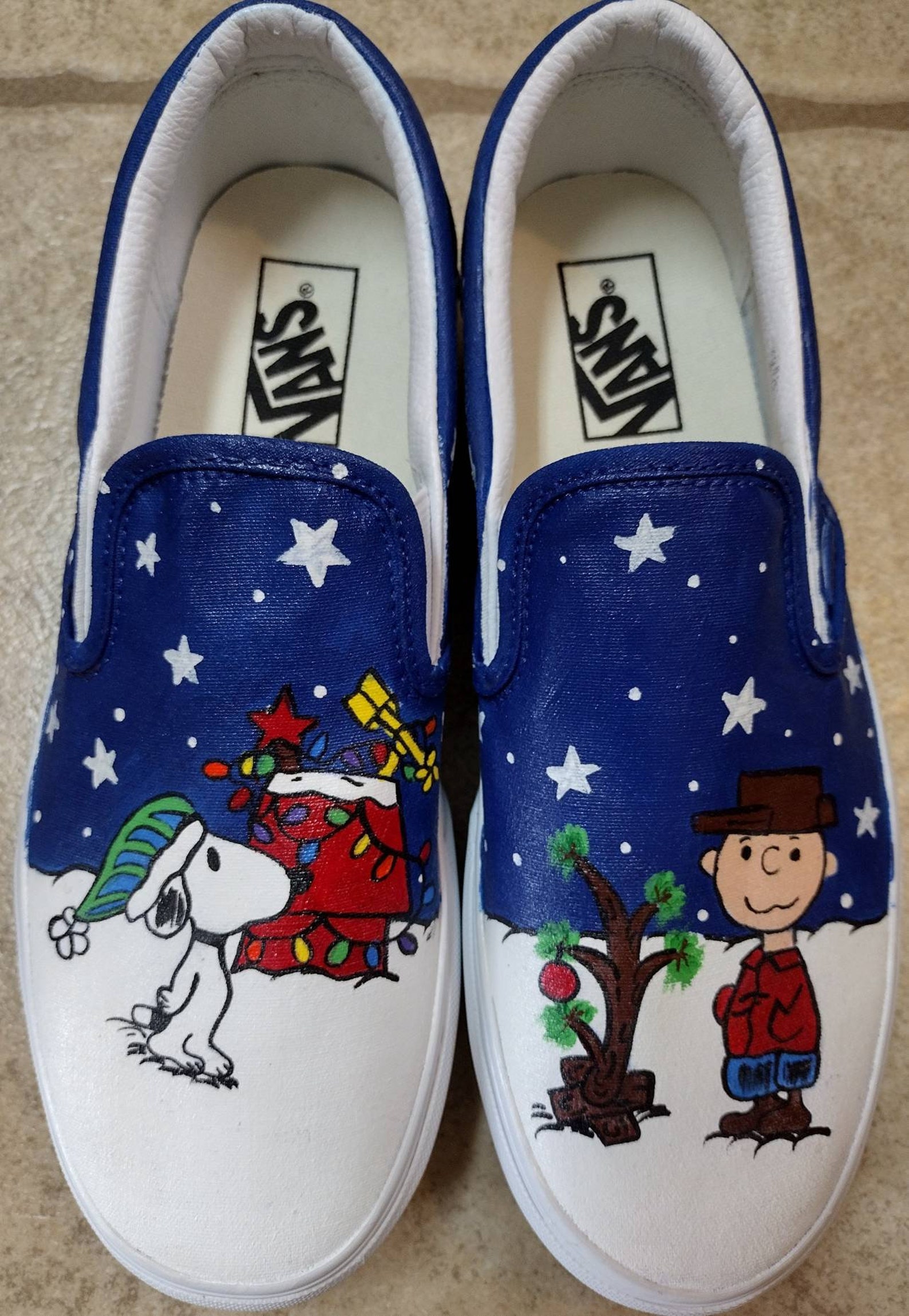 Charlie Brown Painted Shoes - Etsy