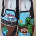 Minecraft Painted Shoes - Etsy