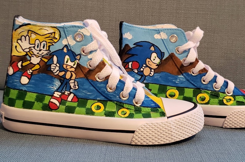 Sonic High Top Shoes - Etsy