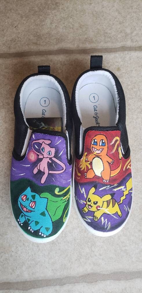 Pokemon Painted Shoes | Etsy