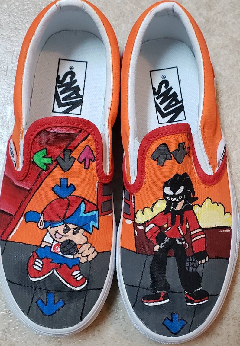 Friday Night Funkin Painted Shoes - Etsy
