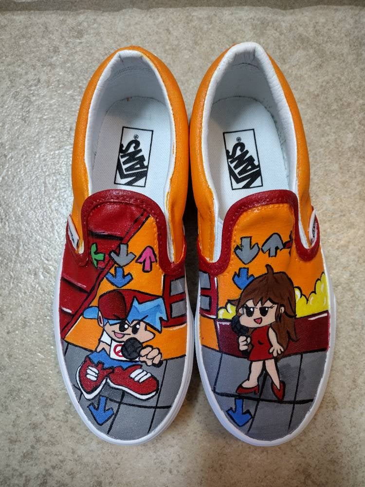 Friday Night Funkin Painted Shoes - Etsy