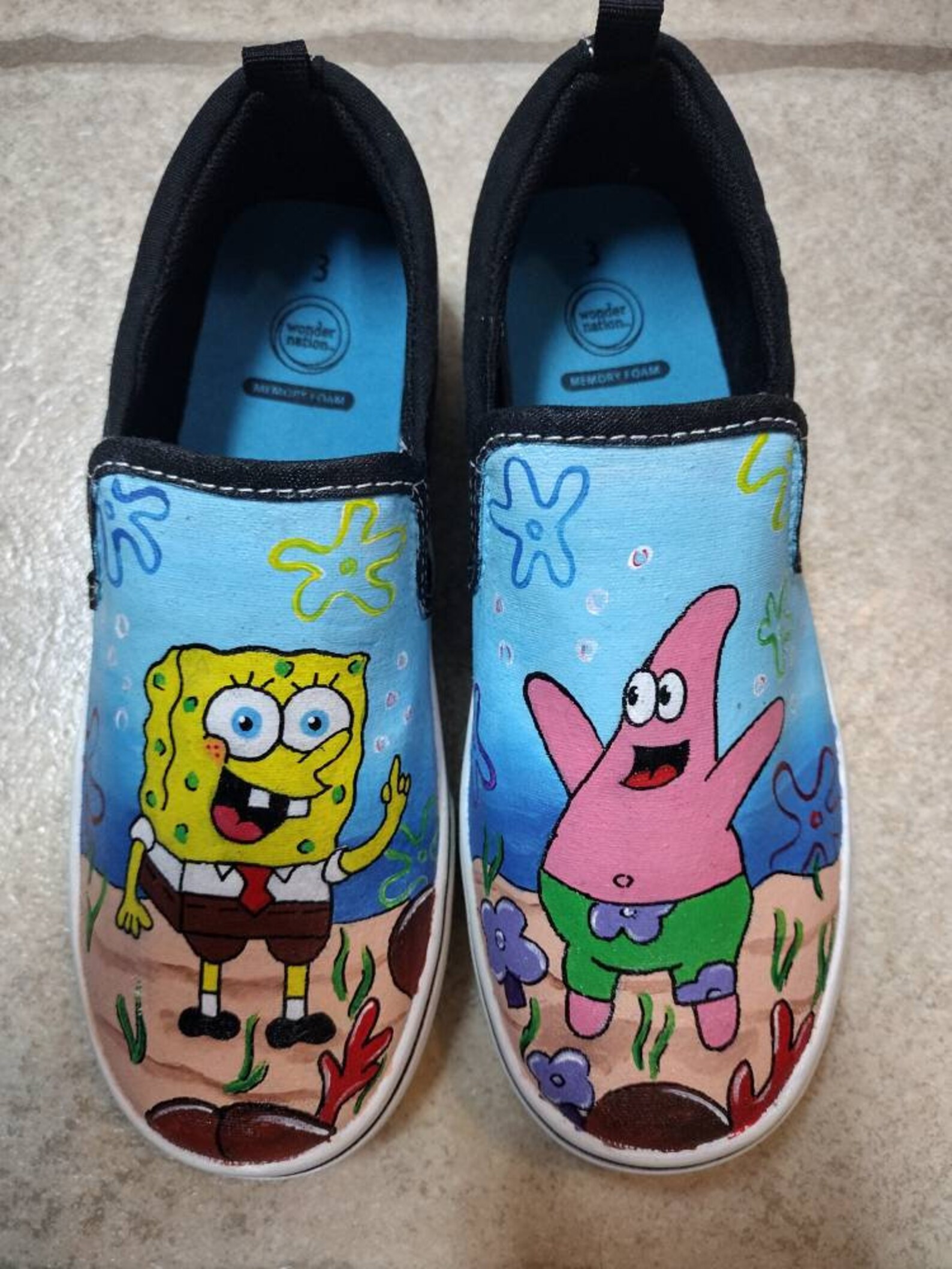 Spongebob Painted Shoes - Etsy
