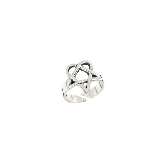 Heartagram Ring HIM Ville Valo Silver 925 - Etsy