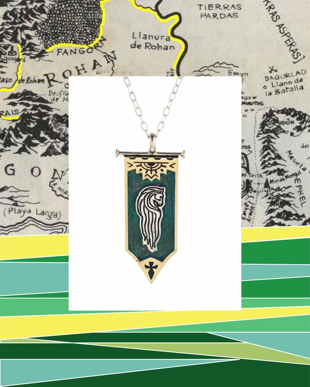 Rohan Banner Necklace – Handcrafted in Bronze and Sterling Silver J. R ...