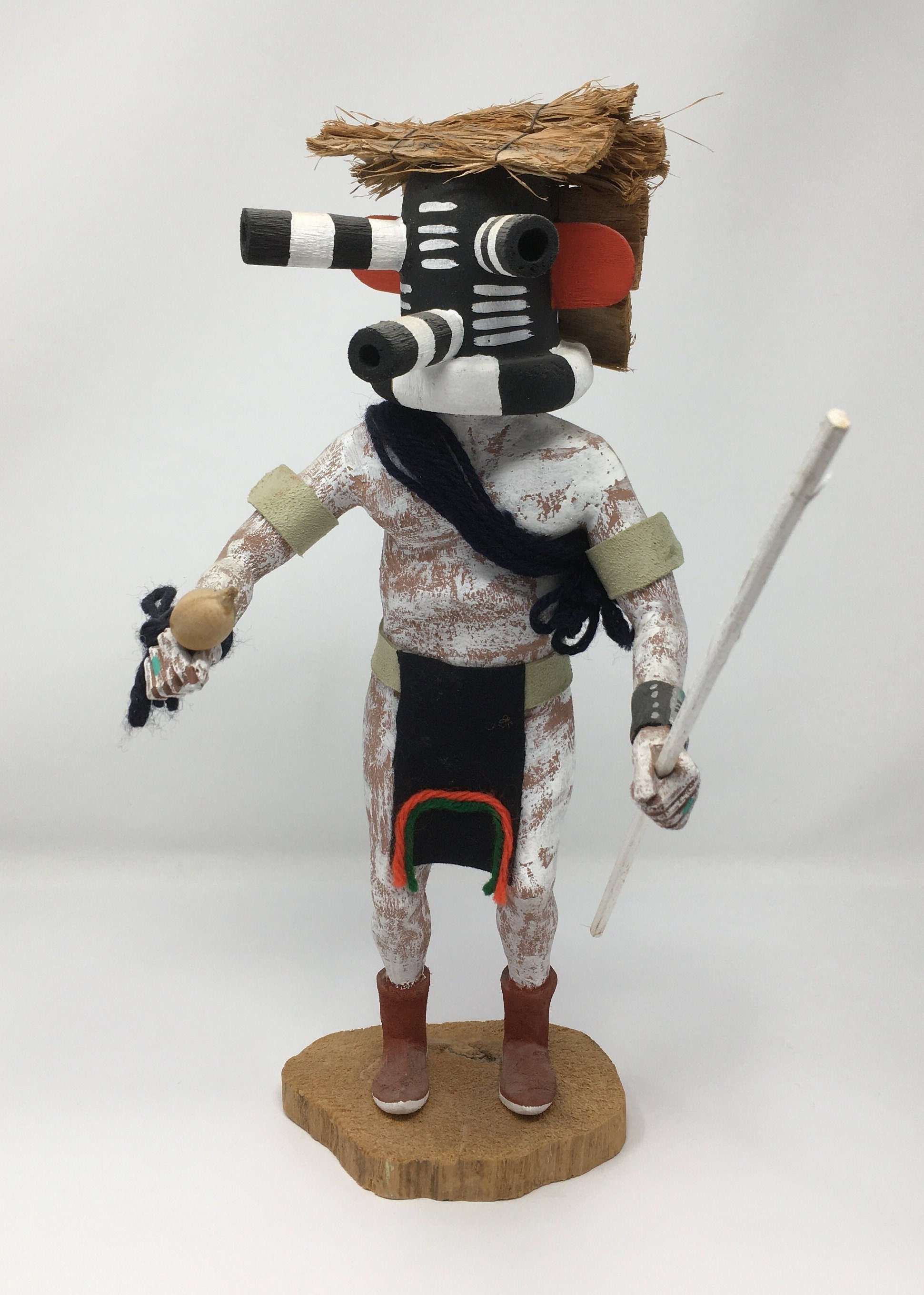 Hopi Kwikwilyaqa Mocking Kachina Doll by Tino Youvella Signed 13 ...