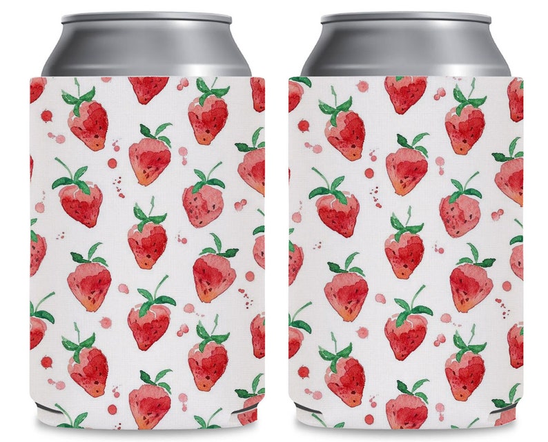 Strawberry Coozie Custom Colorband Coozie Beer Cup Holder - Etsy