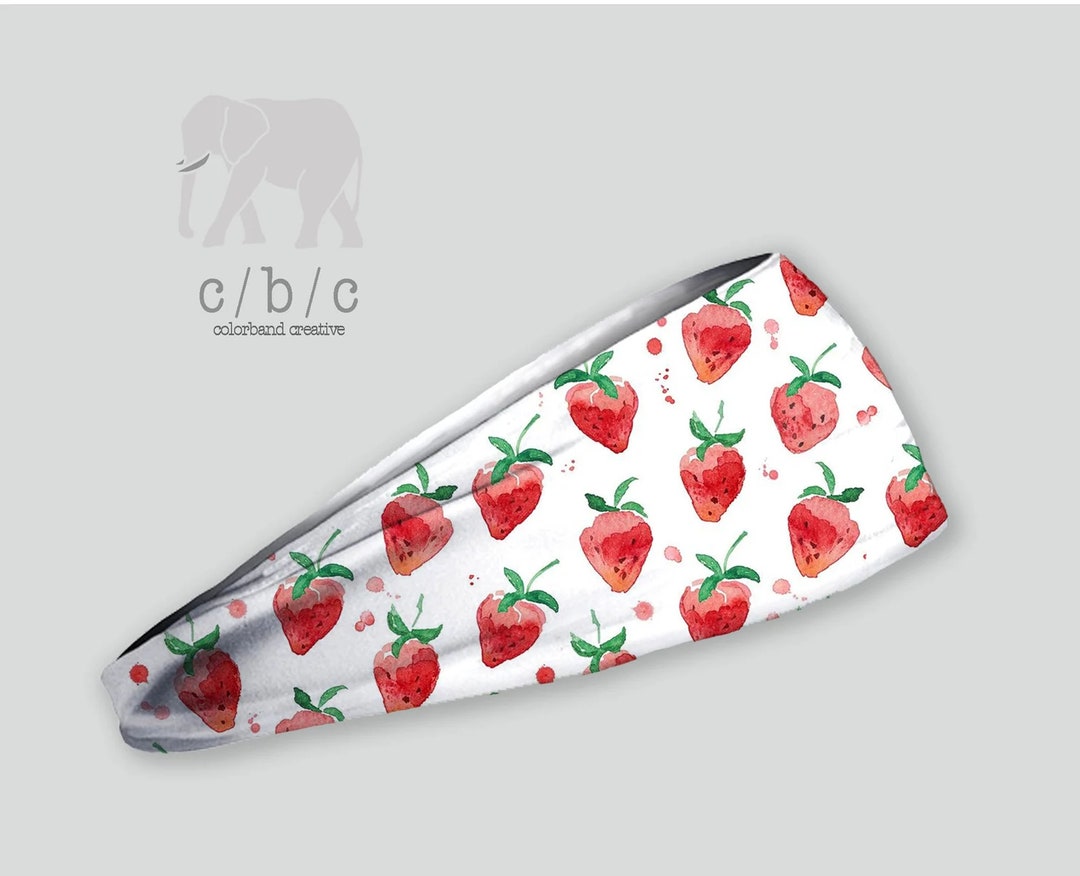 Watermelon Headband, 2 Inch Wide Yoga Headband, Adult Headband, Women's ...