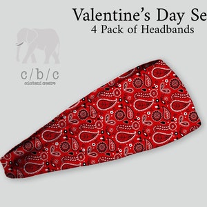 Valentines Day Headband, Red Headband, Pink Headband, Hearts Headband ...