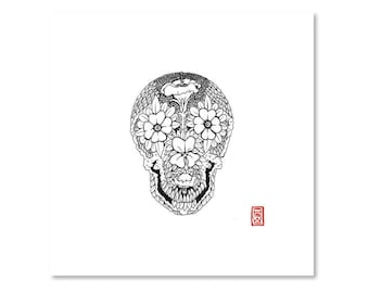 Horse 4 / Black and White / Fine Art Print / Giclee / Japanese Ink ...