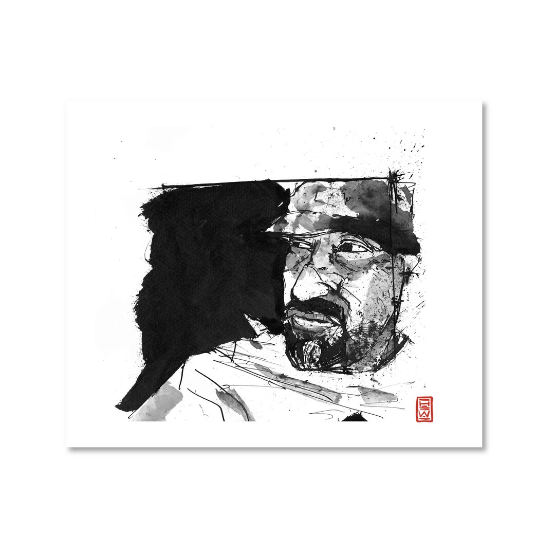 B-real / Black and White / Fine Art Print / Giclee / Japanese Ink ...