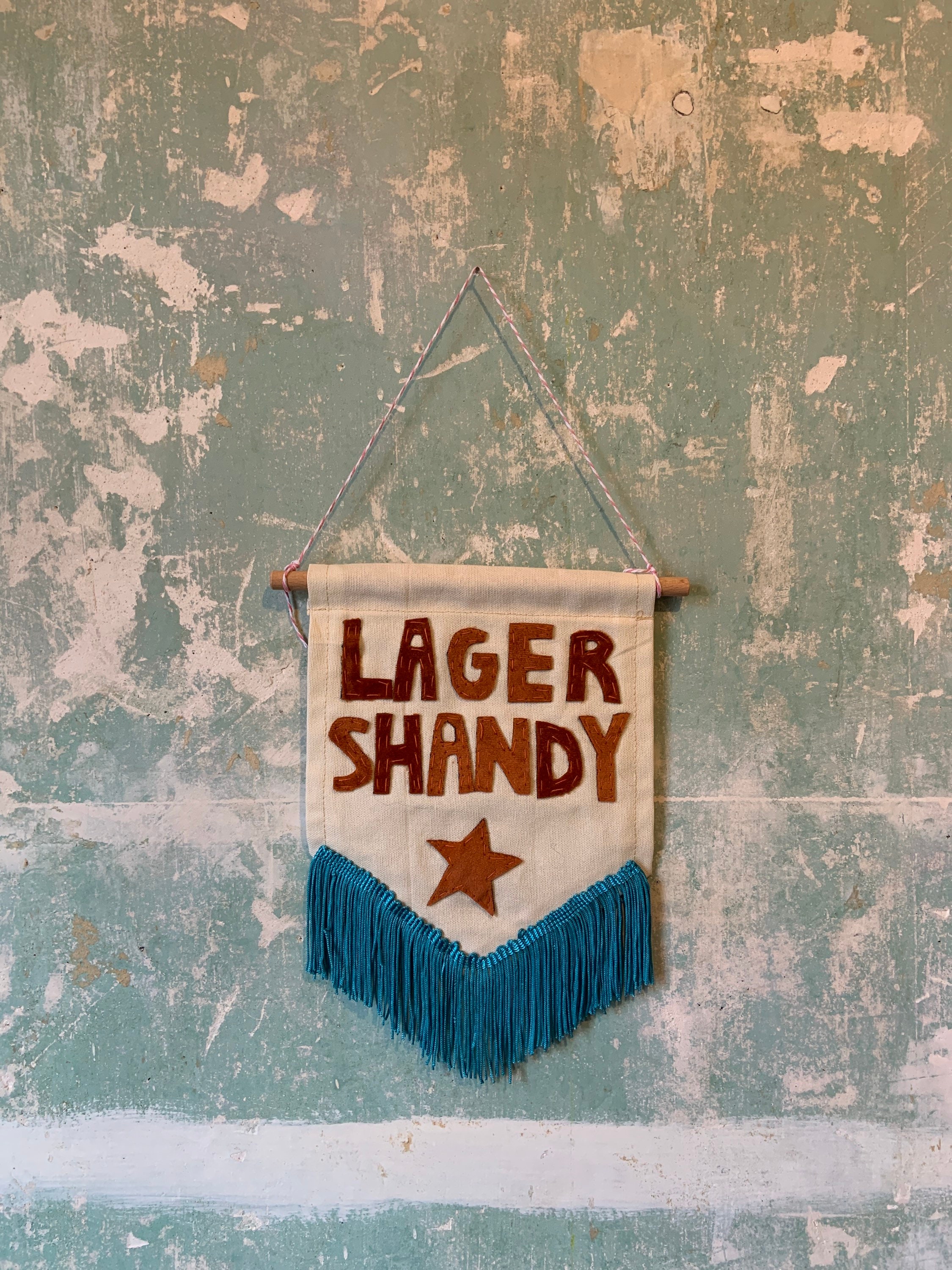 Lager Shandy Handmade Wall Hanging Banner Pennant - Etsy UK