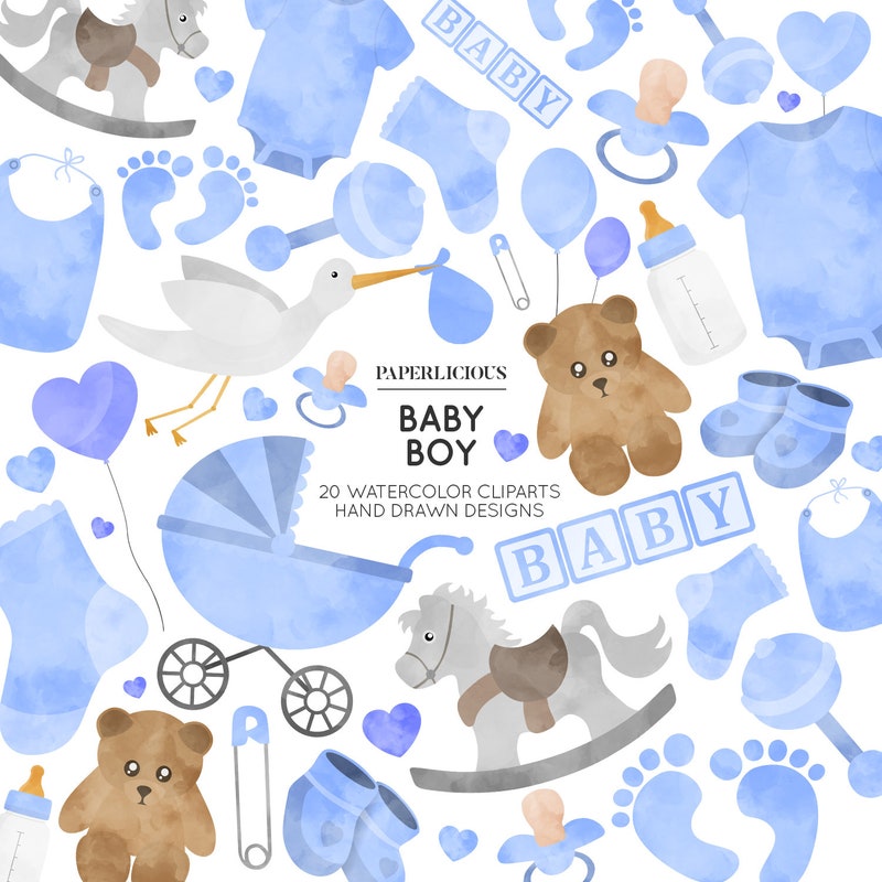Baby Boy Clip Art - Etsy