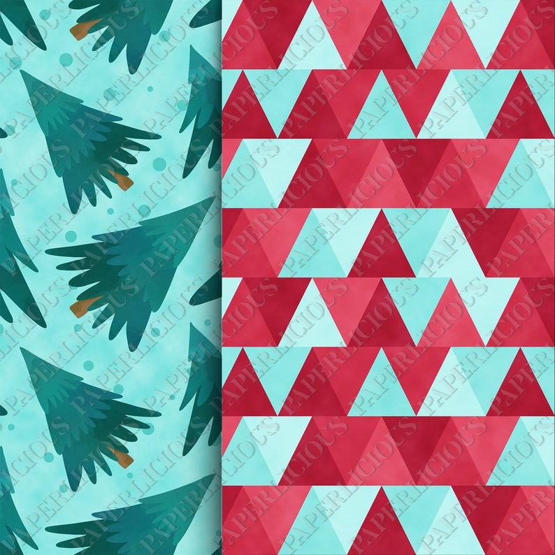 Christmas Digital Papers, Christmas Town, Christmas Planner, Holiday ...