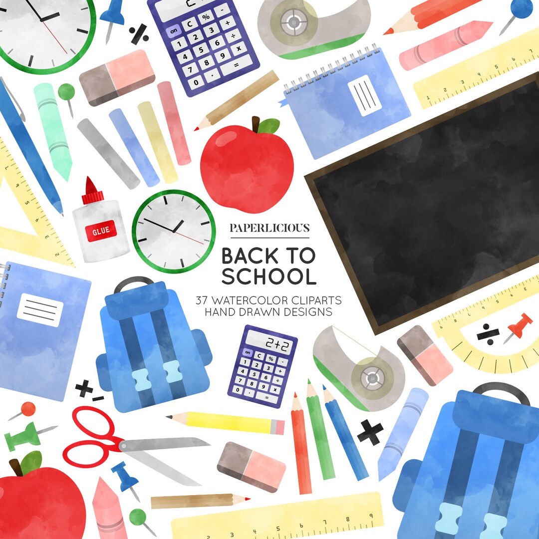 Back to School Cliparts, Student Clipart, Teacher Clipart, Blackboard ...