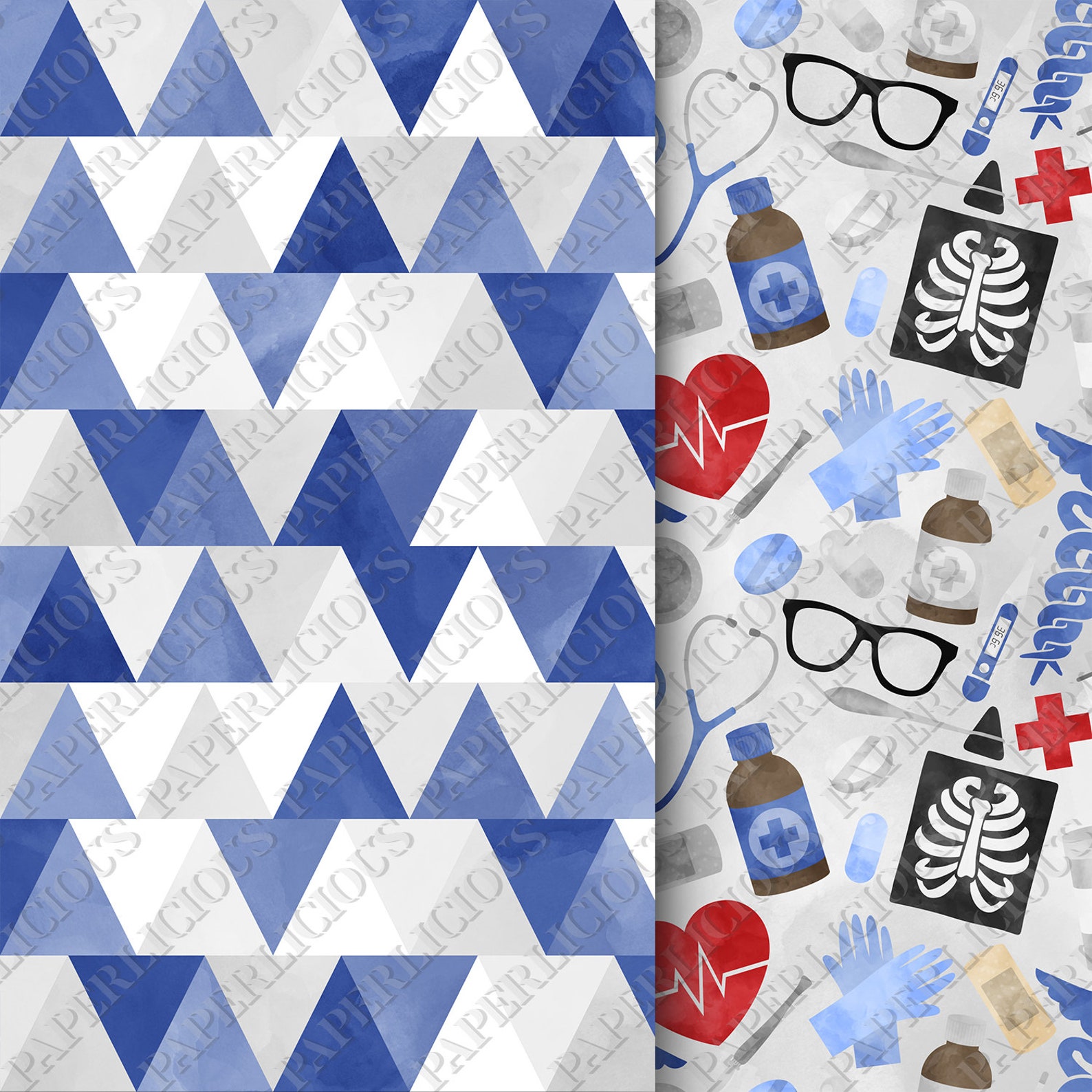 Medical Digital Paper Doctor Digital Paper Medical Patterns - Etsy