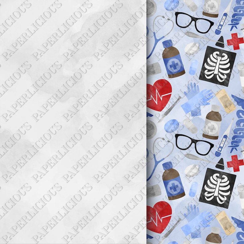 Medical Digital Paper Doctor Digital Paper Medical Patterns - Etsy