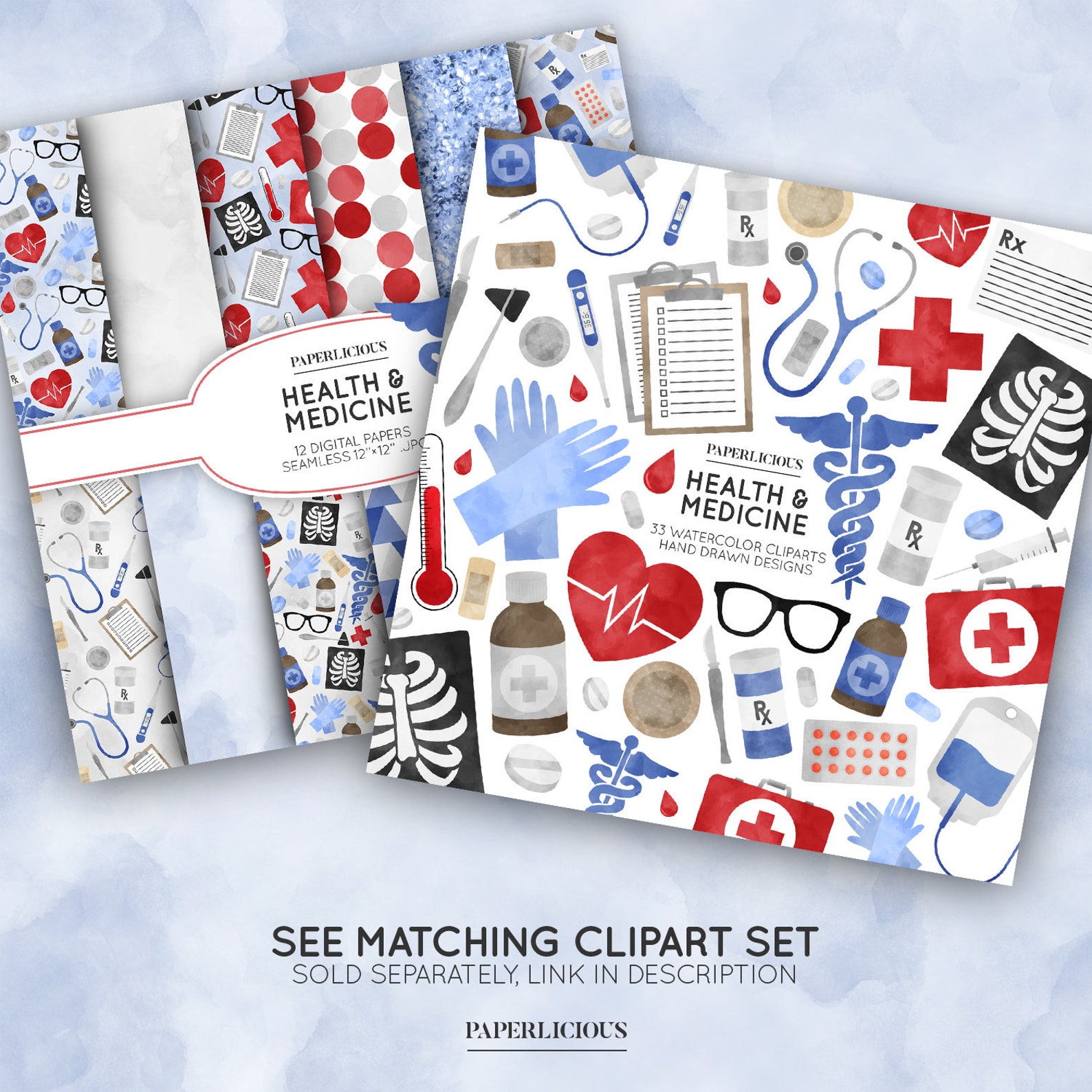 Medical Digital Paper Doctor Digital Paper Medical Patterns - Etsy