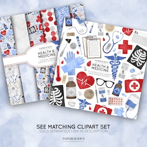 Medical Digital Paper, Doctor Digital Paper, Medical Patterns, Health ...