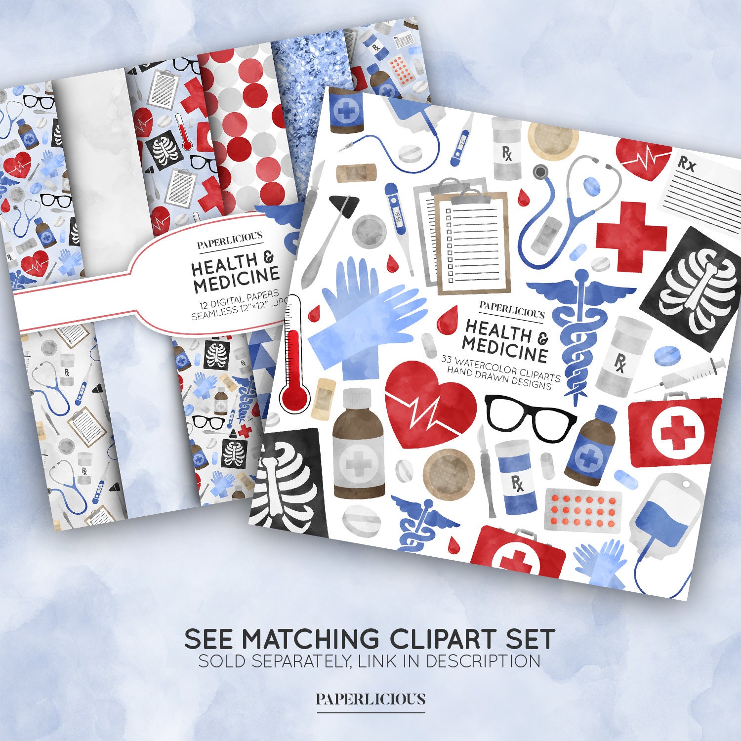 Medical Digital Paper Doctor Digital Paper Medical Patterns | Etsy