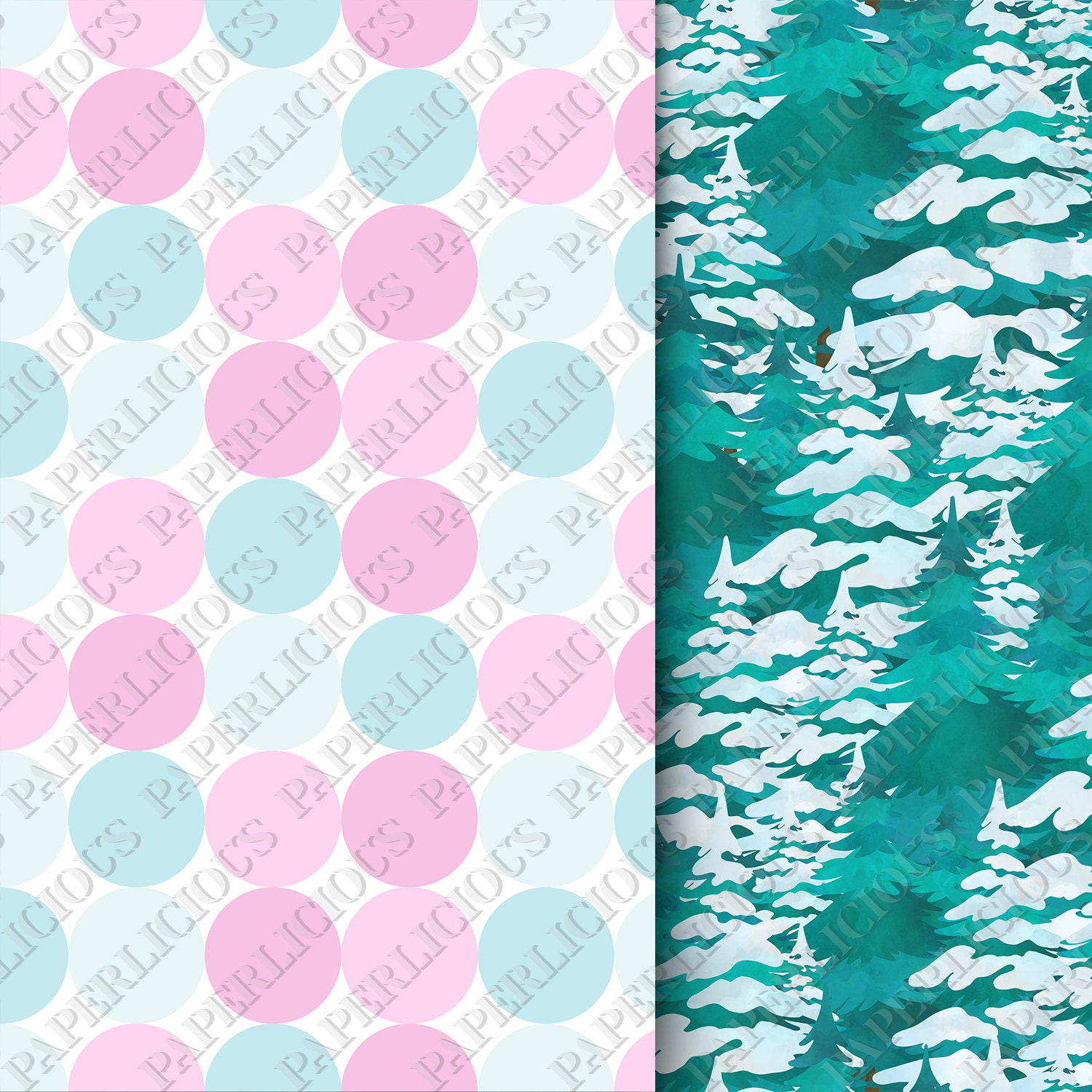 Polar Bears Digital Papers, Winter Digital Paper, Christmas Digital ...