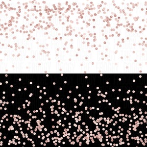 Confetti Clipart, Gold, Silver, Rose Gold, Glitter Cliparts, Seamless ...