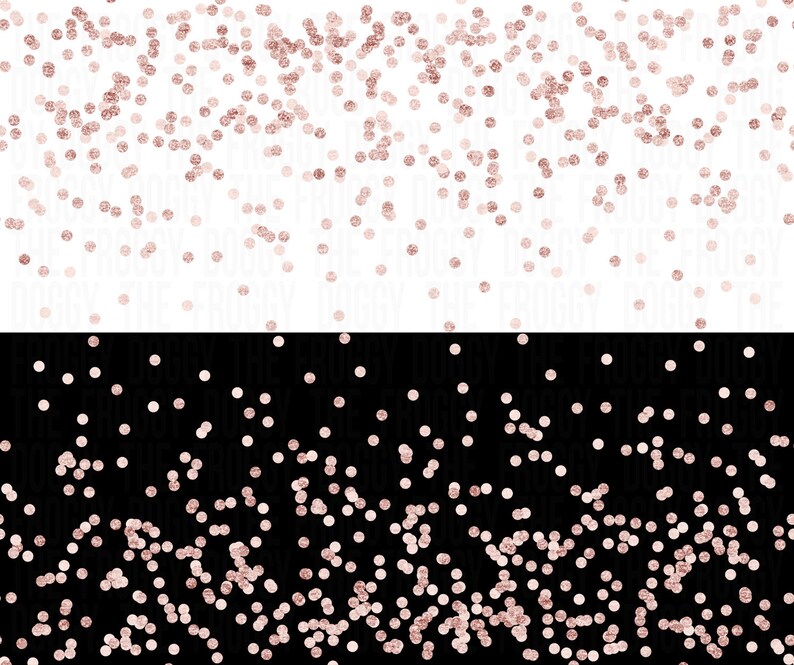 Confetti Clipart Gold Silver Rose Gold Glitter Cliparts - Etsy