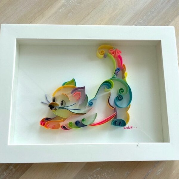 Paper Quilling Cat - Etsy