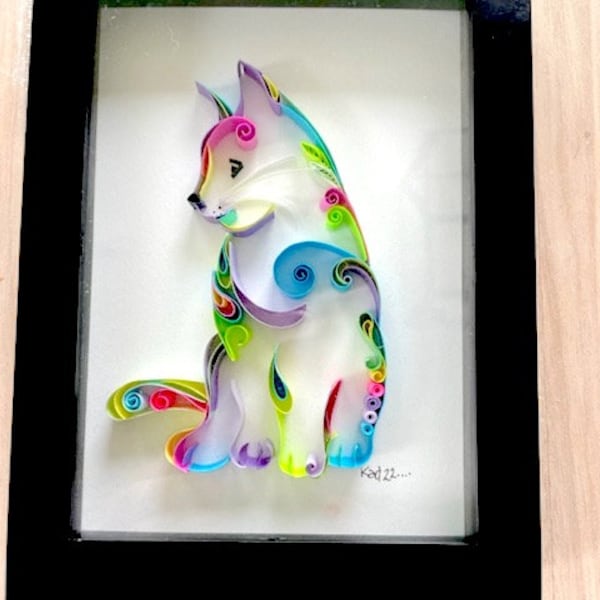 Paper Quilling Cat - Etsy
