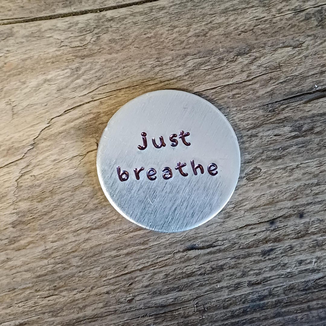Just Breathe Pocket Token | Anxiety Gift | Support Gift | Thoughtful ...