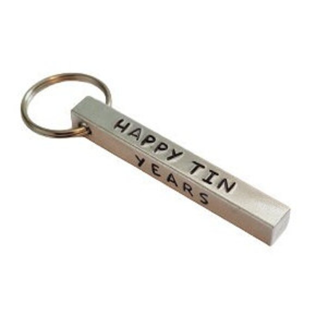 10 YEAR ANNIVERSARY GIFT Happy Tin Years Personalised - Etsy