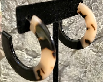 Plastic hoop earrings | Etsy