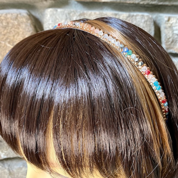 Rainbow Rhinestone Crowns - Etsy