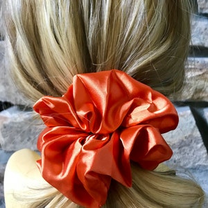 Oversize Hair Scrunchie, Extra Large Hair Scrunchies, Orange Scrunchies ...