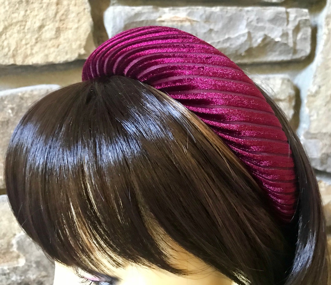 Padded Velvet Headband Maroon Velvet Headband Matador Headband ...