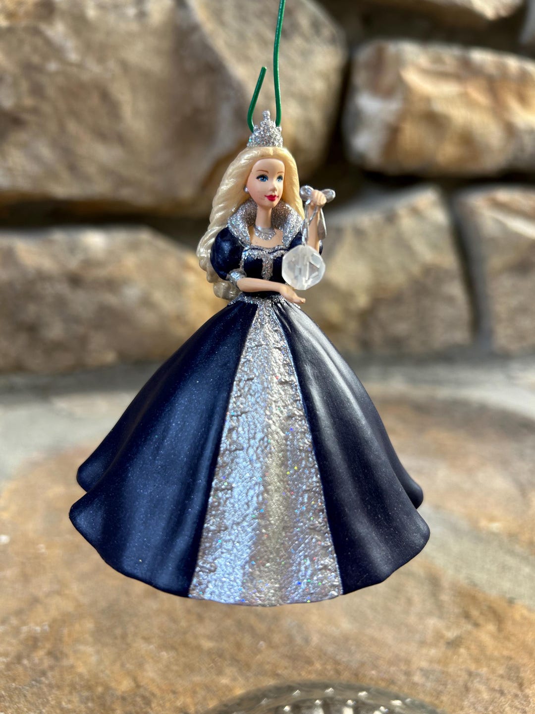 Vintage Hallmark Barbie Ornament, Navy Blue 1999 Barbie Ornament ...