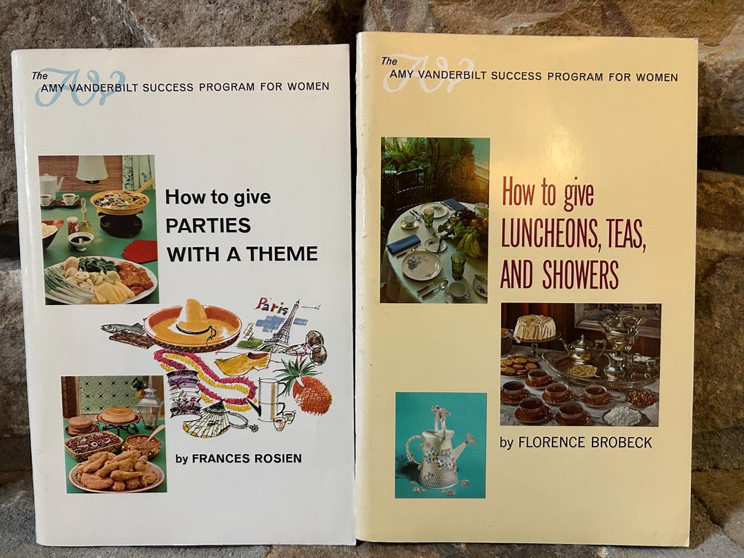 Vintage 1964 Amy Vanderbilt Entertaining Booklets, How to Give Parties ...