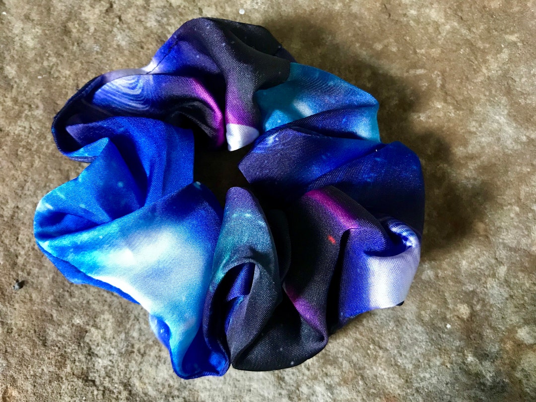 Galaxy Print Scrunchies, Night Sky Print Scrunchie, Hair Scrunchie ...