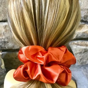 Oversize Hair Scrunchie, Extra Large Hair Scrunchies, Orange Scrunchies ...