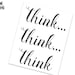 Think Think Think, Printable AA Slogan, AA Recovery Print, Alcoholics ...