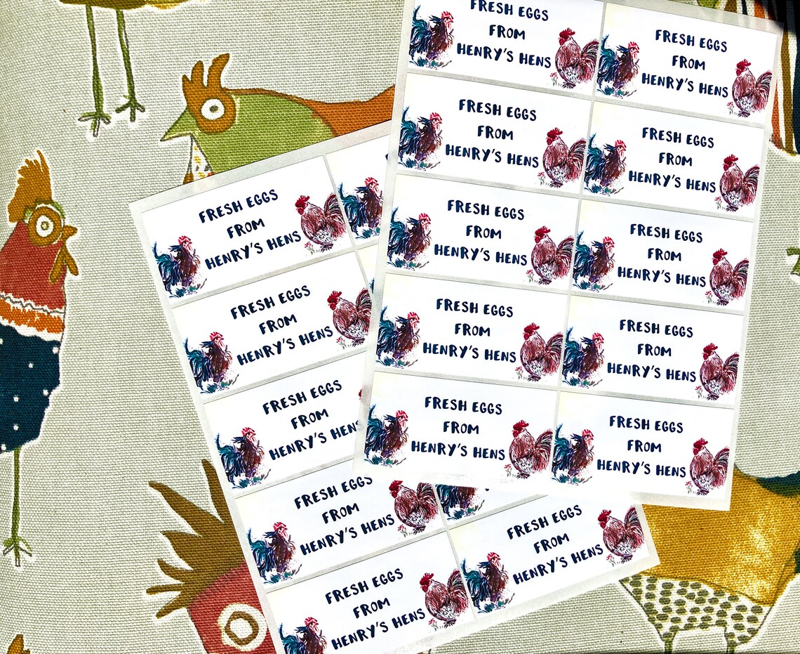 Custom Egg Box Labels With Artwork Smallholder Egg Sales - Etsy