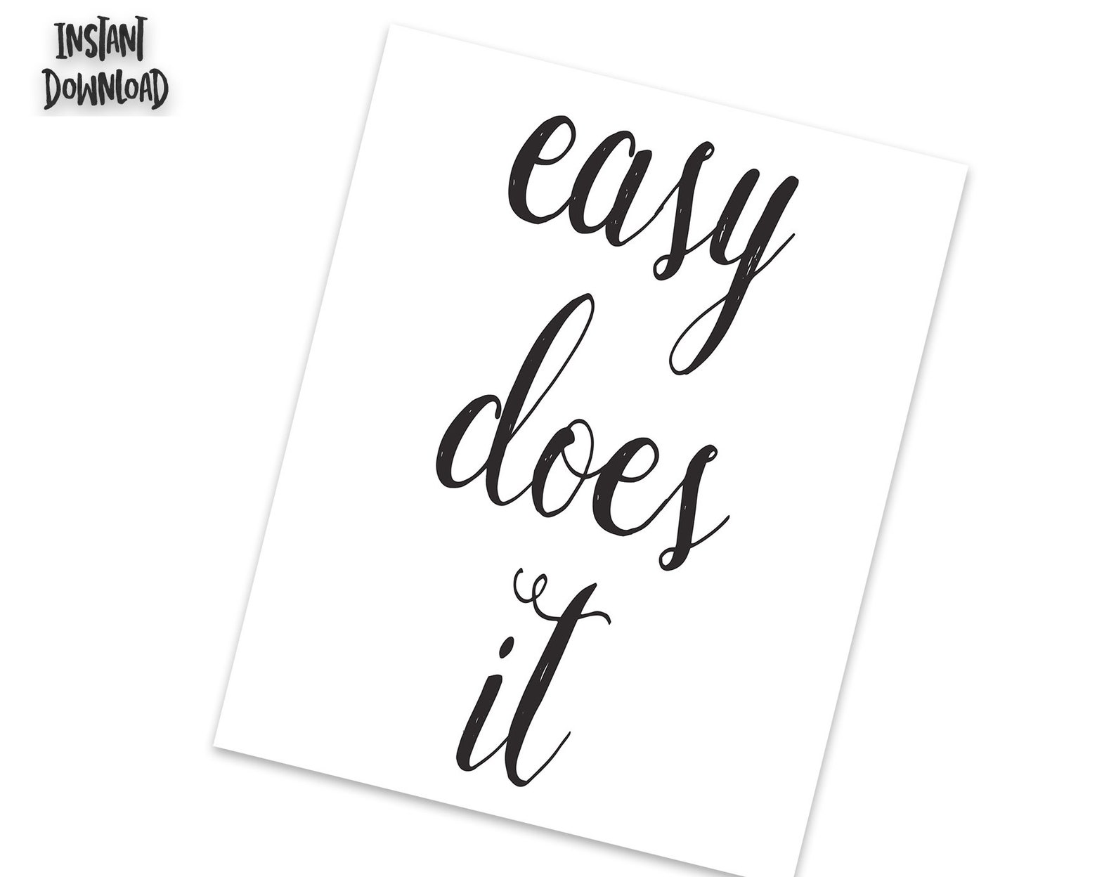 Recovery Wall Art, AA Meeting Poster, Alcoholics Anonymous Motto, 'easy ...