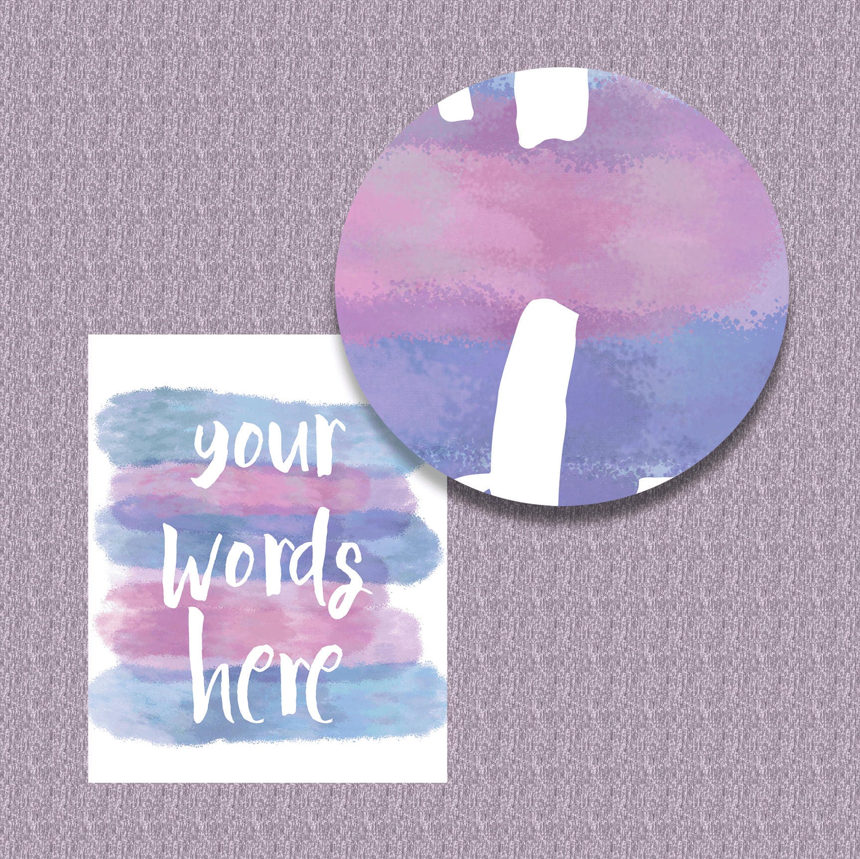 Custom PRINTABLE Watercolour Word Art, Blue & Pink Watercolour, Custom ...