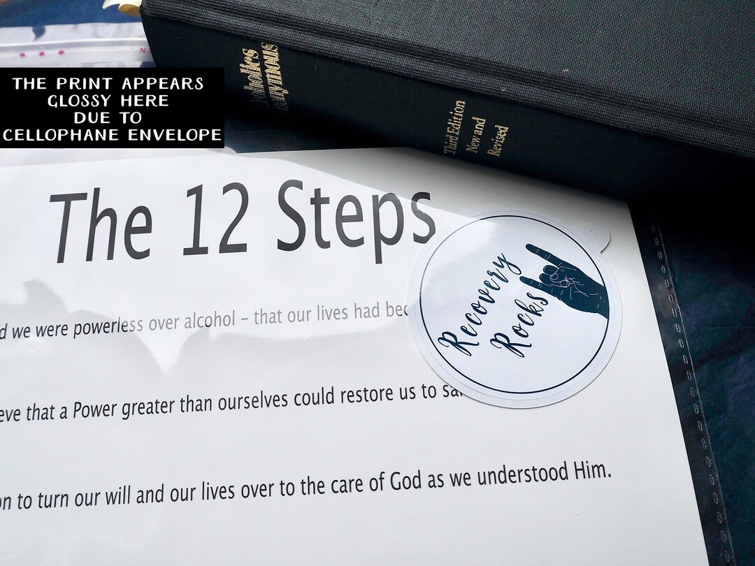 The Twelve Steps Poster With Easy Read Text. Printed & Posted Free or ...