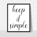KEEP IT SIMPLE, Alcoholics Anonymous Print, Aa Recovery Print ...