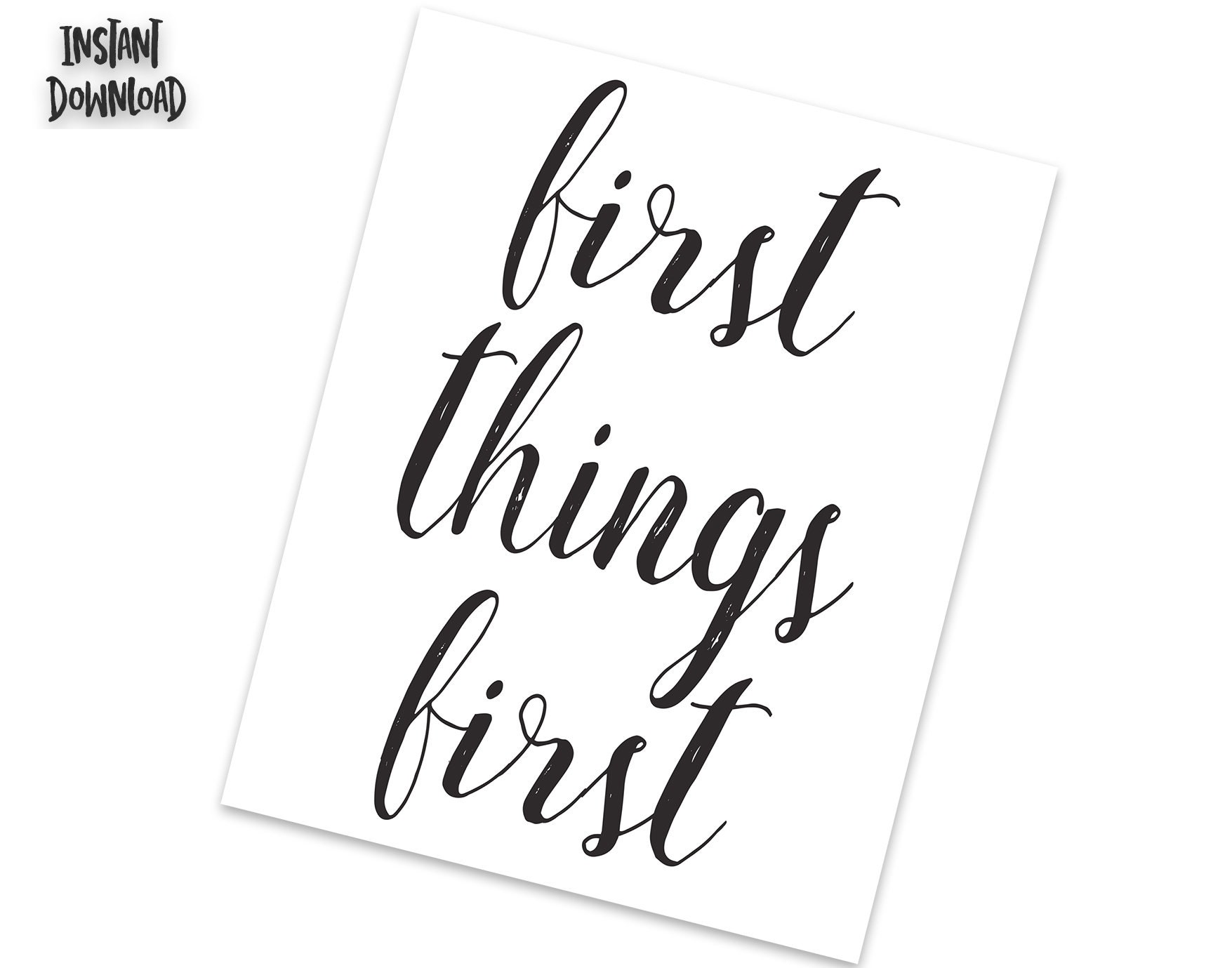 First Things First Printable AA Slogan AA Recovery Print - Etsy