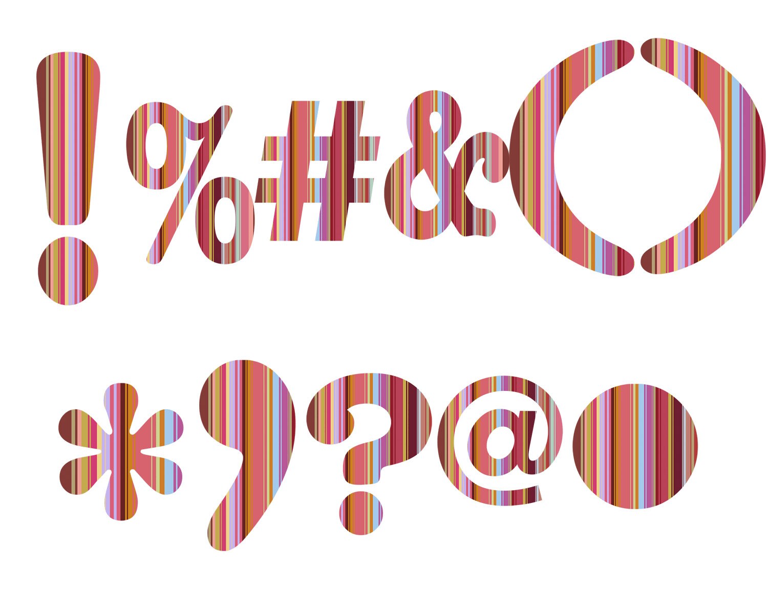 Alphabet Clip Art, Striped Letters, Numbers Clip Art, Candy Stripe ...